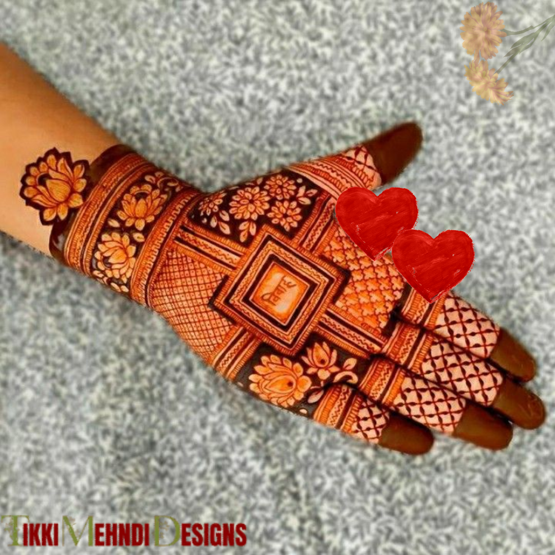965+ Square Tikki Mehndi Design, Easy, simple & Beautiful Front and ...