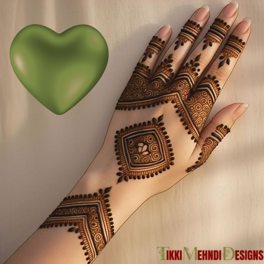 965+ Square Tikki Mehndi Design, Easy, simple & Beautiful Front and ...