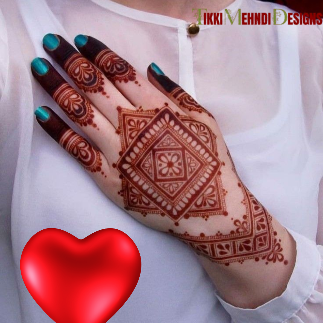 965+ Square Tikki Mehndi Design, Easy, simple & Beautiful Front and ...